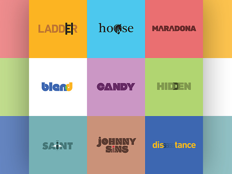Minimal typo based conceptual logos #WeekendExercise by Rakshit Shah on ...