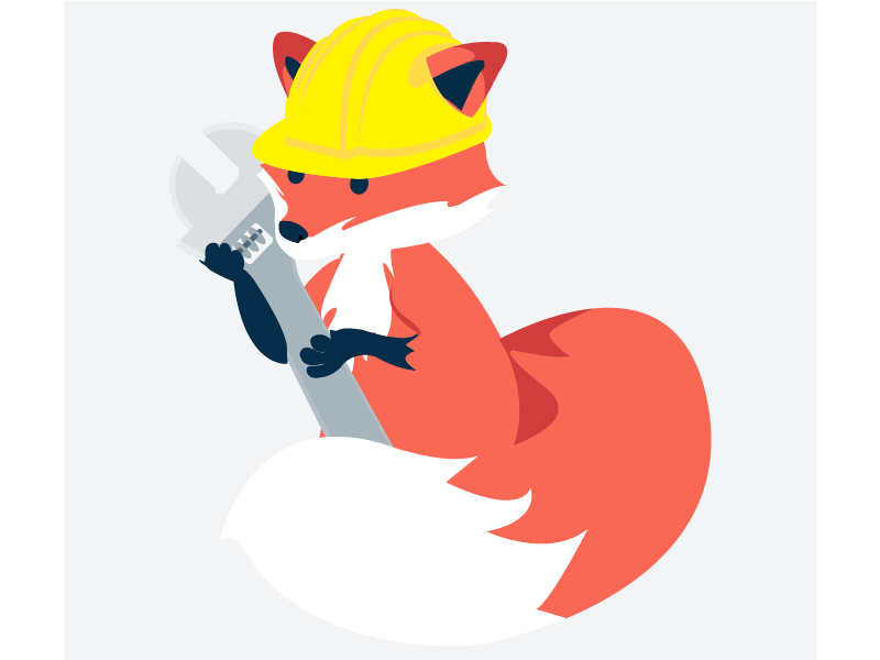 Construction Fox (maintenance page illustration) by Karina Chow for ...