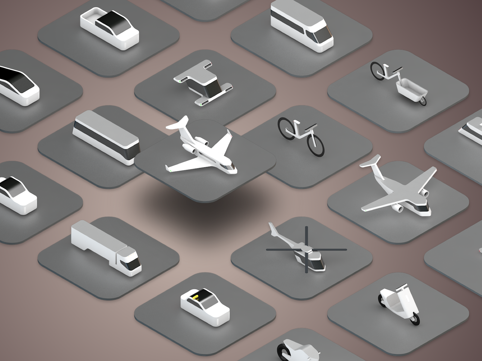 Transport Modes by Frederic Kindervater on Dribbble