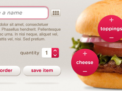 BRB Burger Customization by Andrew Reifman on Dribbble