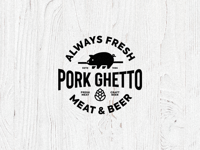 Pork Ghetto logo concept by Lirey Blanco on Dribbble