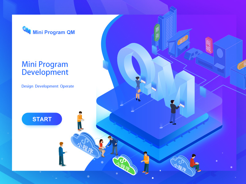 isometric 2.5D illustration for mini program by Amelia Tse on Dribbble