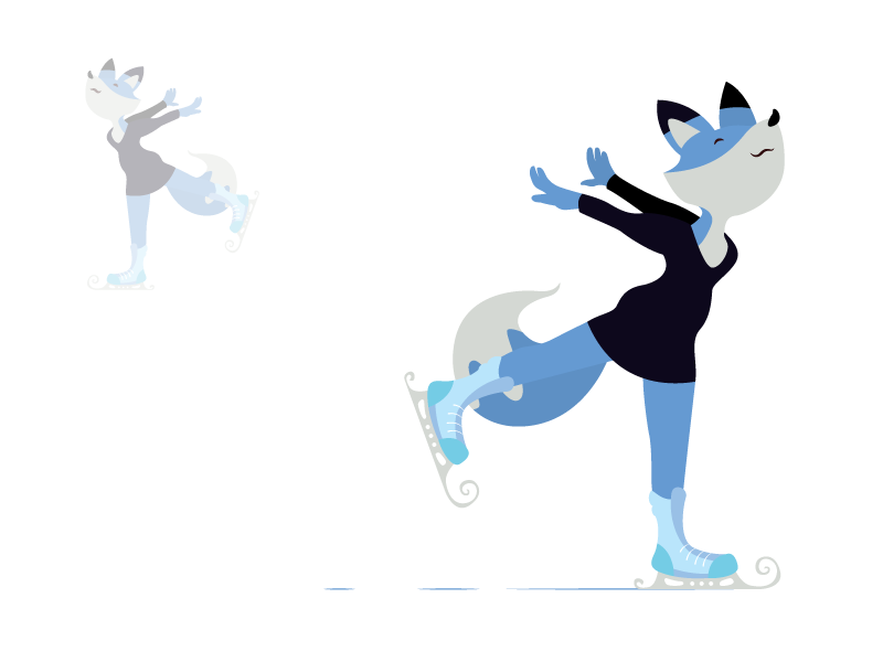 Fox Skating by Maria on Dribbble