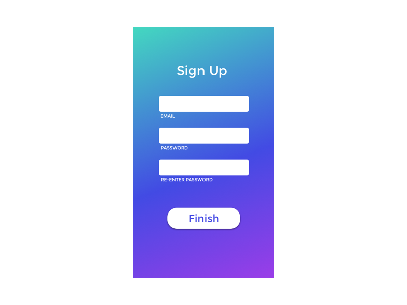 Sign Up Screen by Brittany Ross on Dribbble