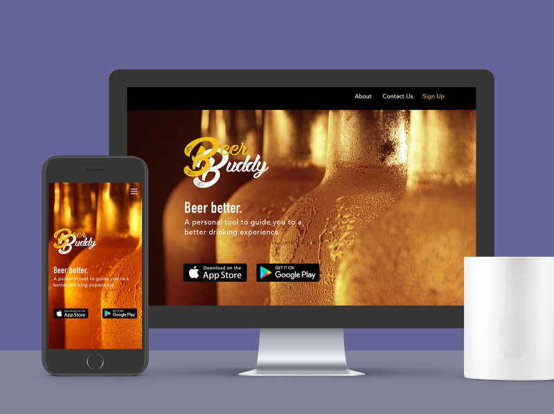 Beer Buddy Landing Page by Conor Williamson on Dribbble