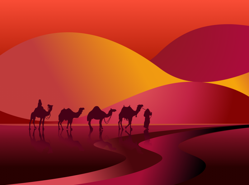 Caravan Crossing from The Alchemist by Conor Williamson on Dribbble