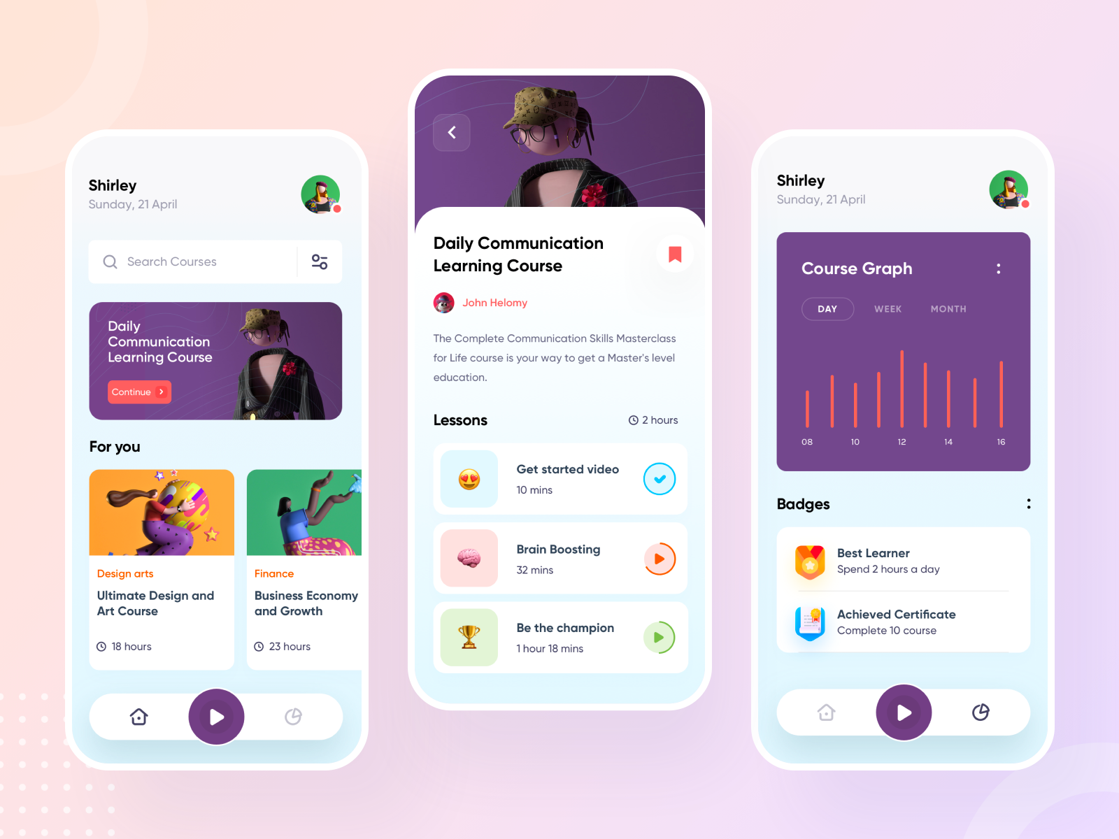 Online Course App by Dibbendo on Dribbble