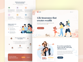 Life Insurance landing page by Dibbendo on Dribbble