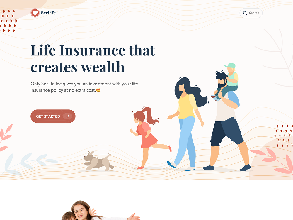 Life Insurance landing page by Dibbendo on Dribbble
