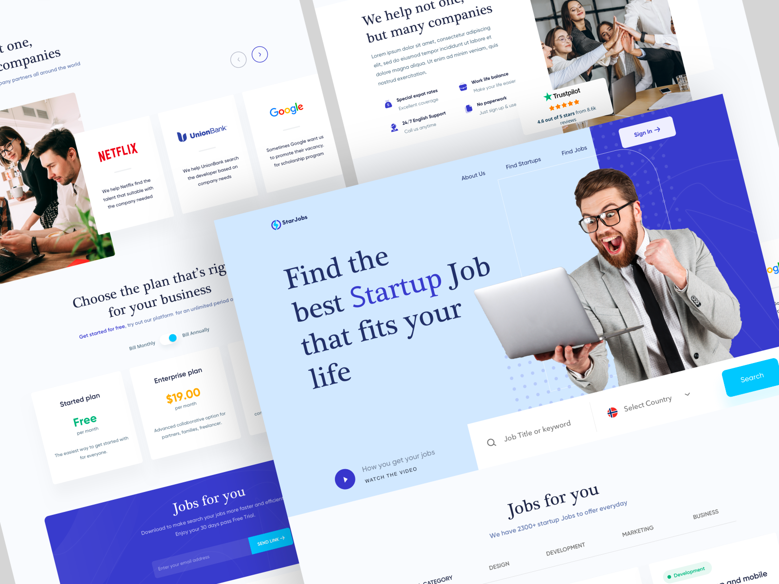 Find Job Landing Page Design by Dibbendo on Dribbble