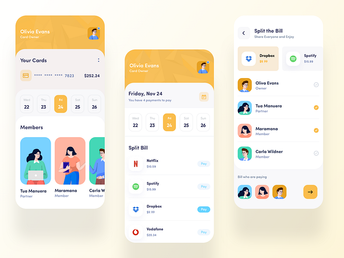 Split Payment App by Dibbendo on Dribbble