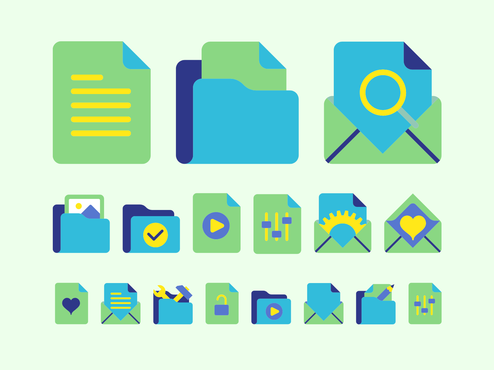 Flat items - icon set by Paolo Spot Valzania on Dribbble
