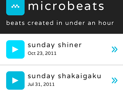 Loop a Day is now called Microbeats by Brent Jackson on Dribbble