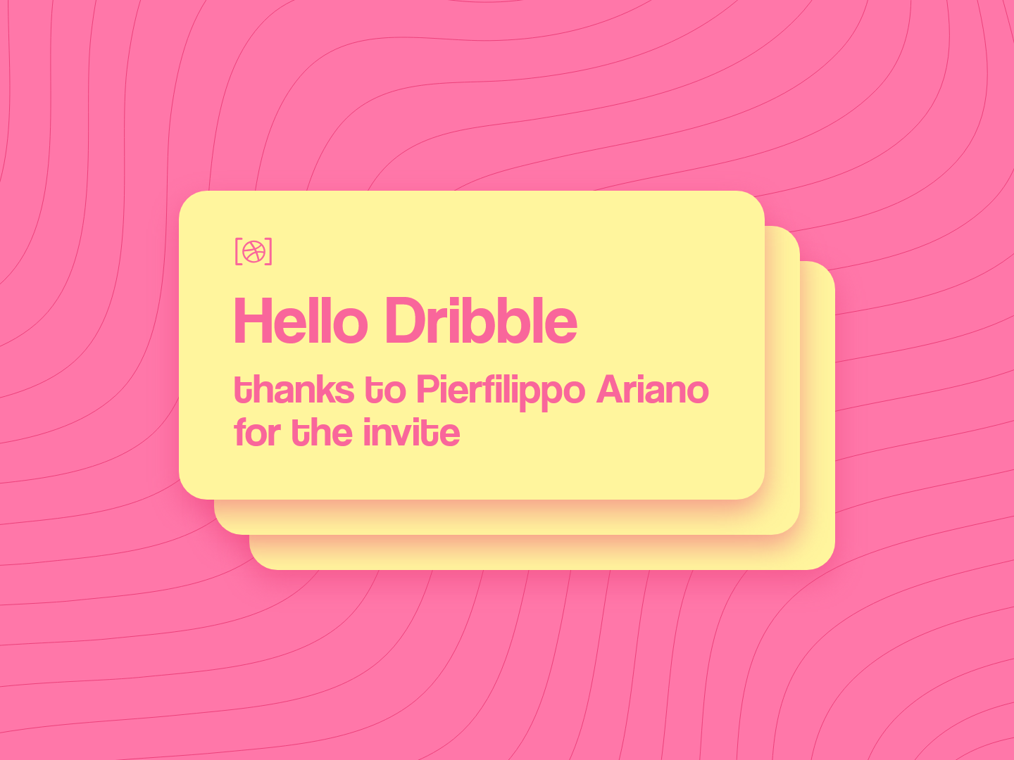 Hello Dribble by Volodymyr on Dribbble