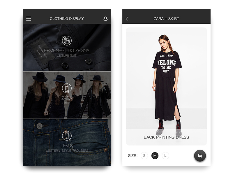 Clothing Display by yu0910 on Dribbble