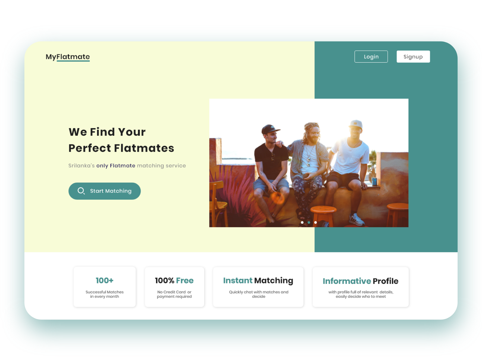 Flatmate Finder Landing Page by Rajitha Disanayaka on Dribbble