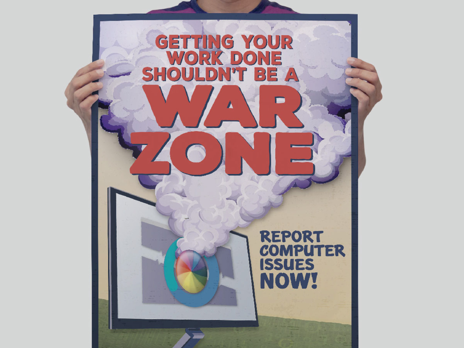 Computer propaganda poster by Michael Ward on Dribbble