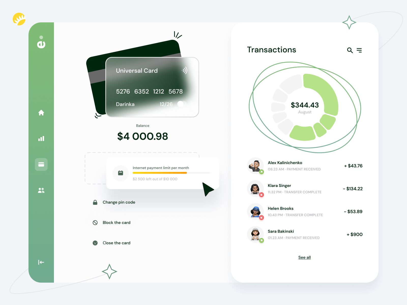 Banking Dashboard UI Design by Evgenii for Andersen Design on Dribbble