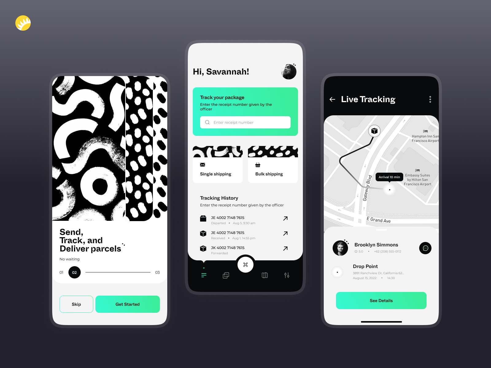Shipping Mobile App Design by Evgenii for Andersen Design on Dribbble