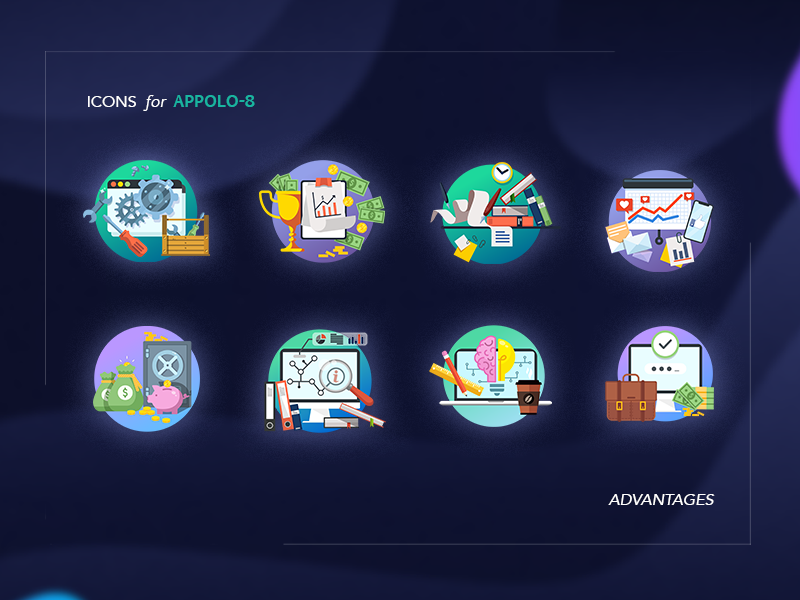 icon | APOLLO-8 by ANASTASIA VASILENKO on Dribbble