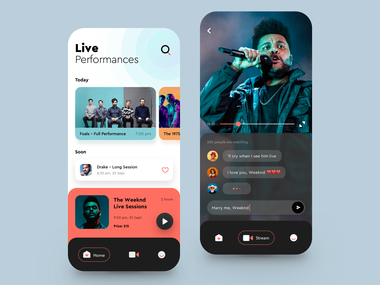 Live Perfomances App by Ann Ne on Dribbble