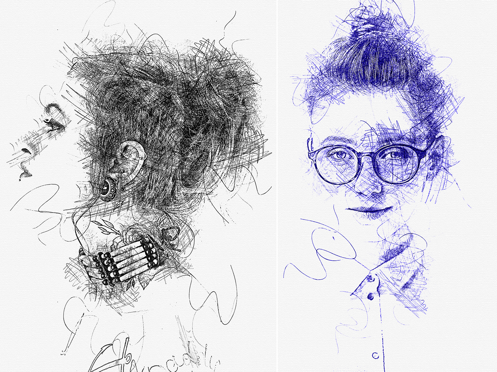 Ink Pen Sketch Photoshop Action By UnicDesign On Dribbble