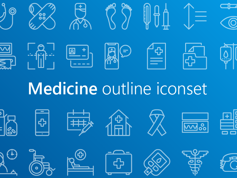 Medicine Outline iconset by Olga Prikhodko on Dribbble