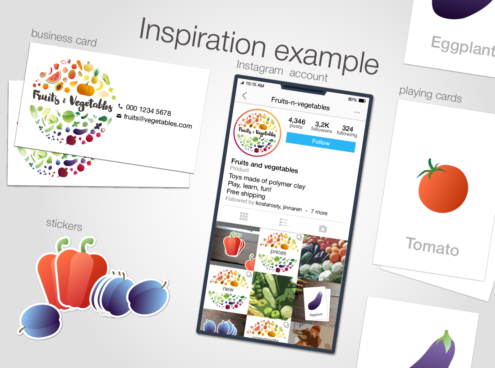 How to use "Vegetable frame" by Olga Prikhodko on Dribbble