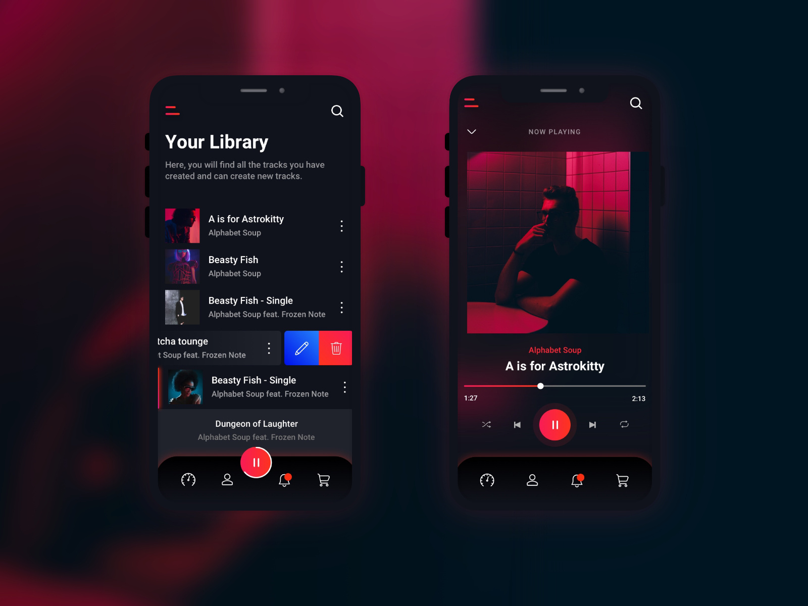 Music Manager App by Rachel on Dribbble