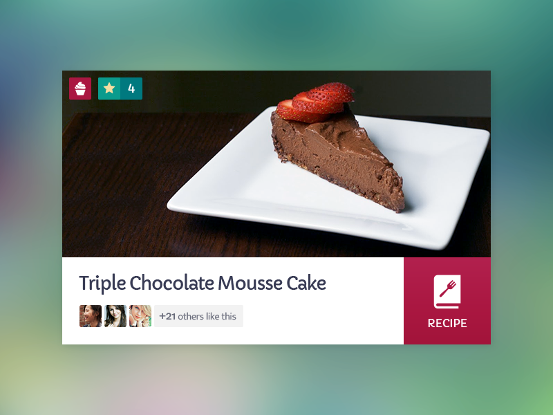 Food Widget by Alex Paxton on Dribbble