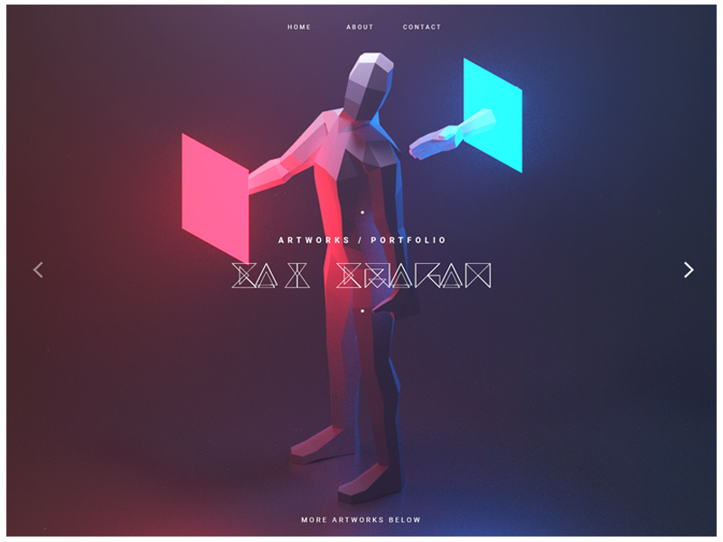 Portfolio header by Sai Smaran on Dribbble
