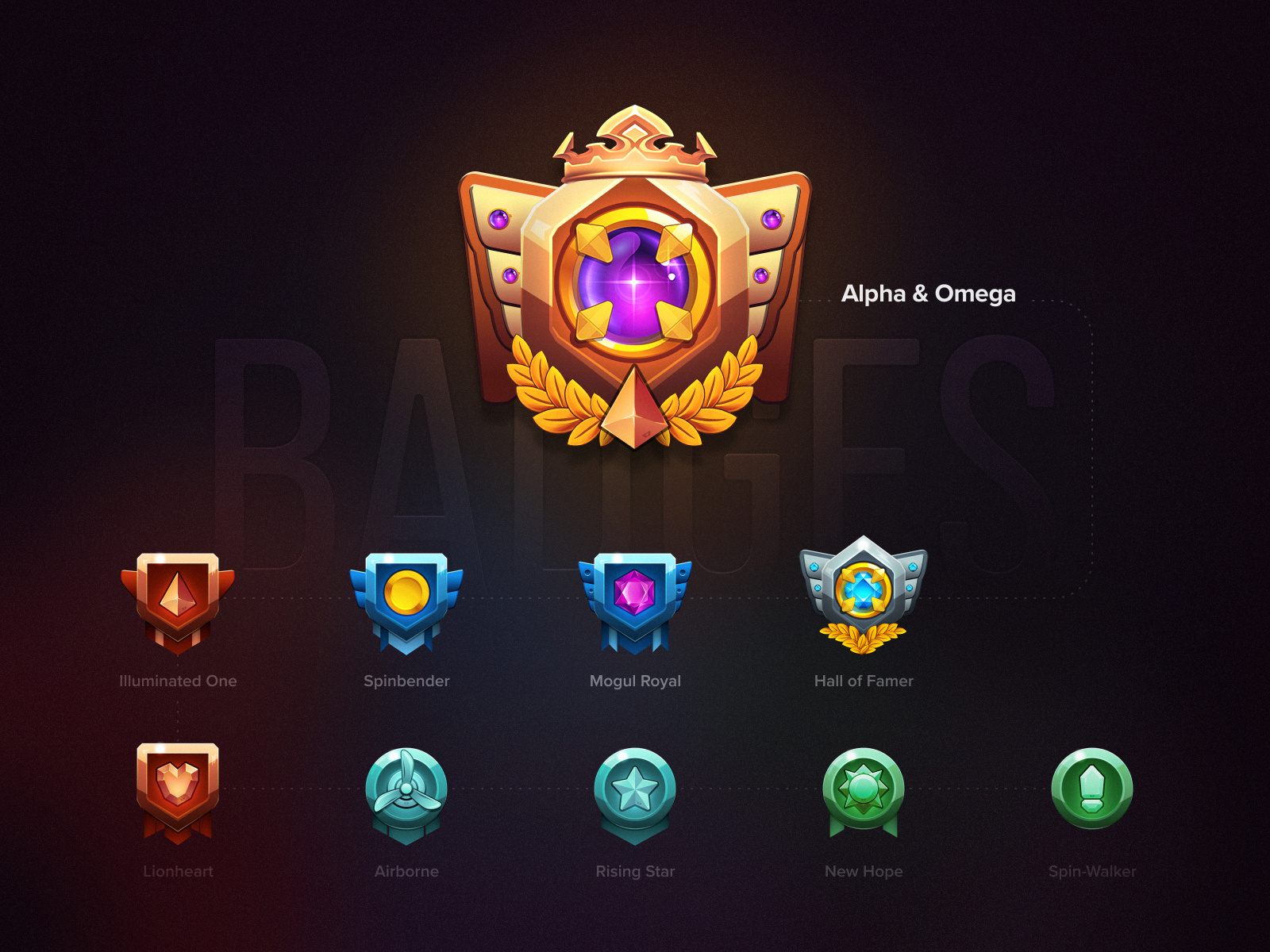Rank System Badge Series by Dinko Job on Dribbble