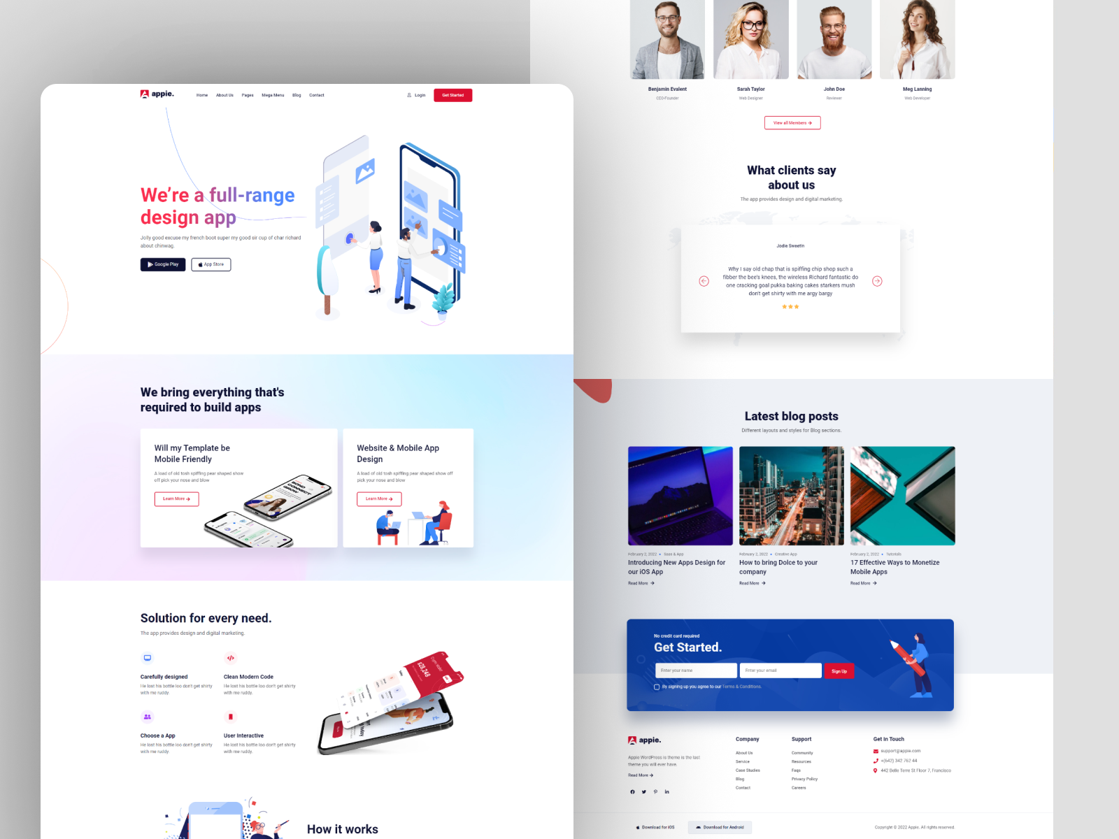 Appie-app landing page by QuomodoSoft on Dribbble