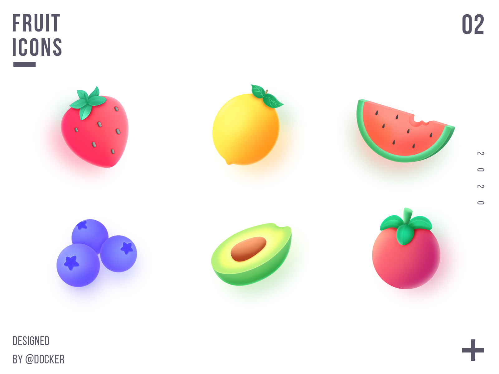 Fruit Icons by Docker.Y on Dribbble