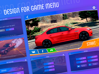 Design for game menu - gui by Denis Mustaev on Dribbble