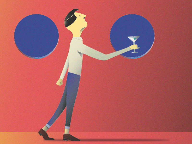 Martini Man by Kevin Bakke on Dribbble