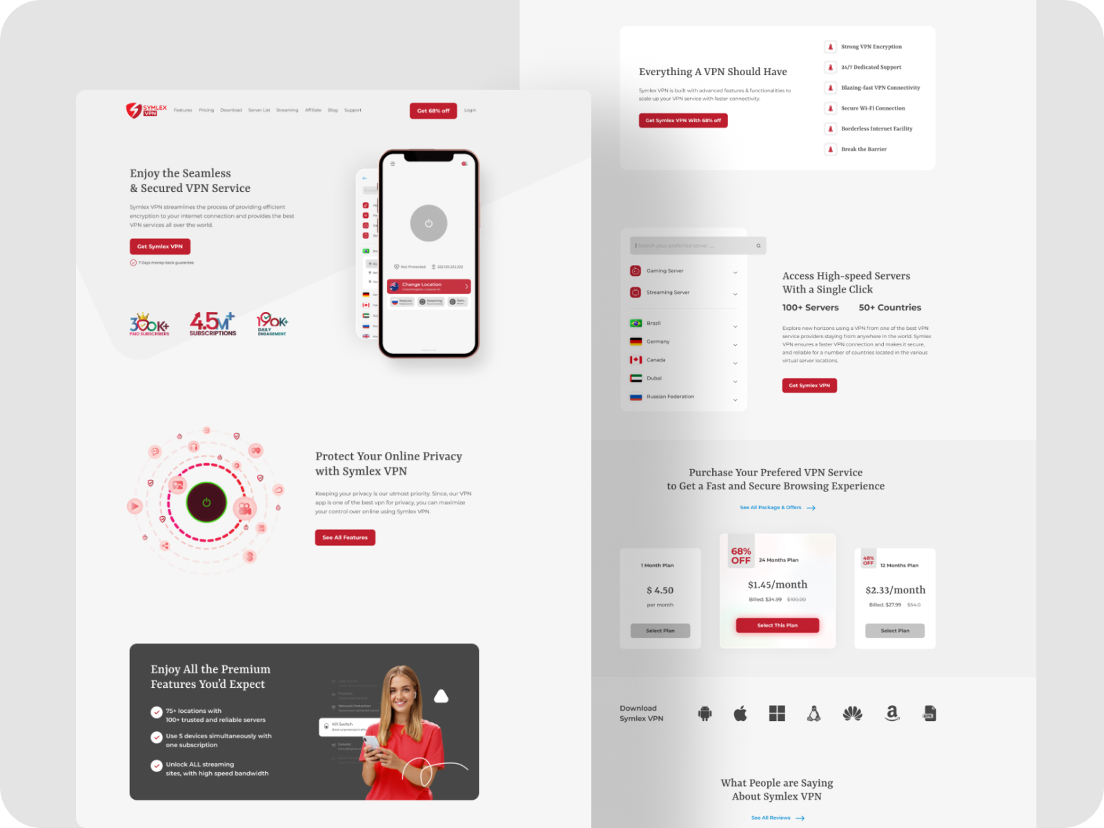 Mobile App Website Landing Page Design by Sakib Al Mahmud on Dribbble