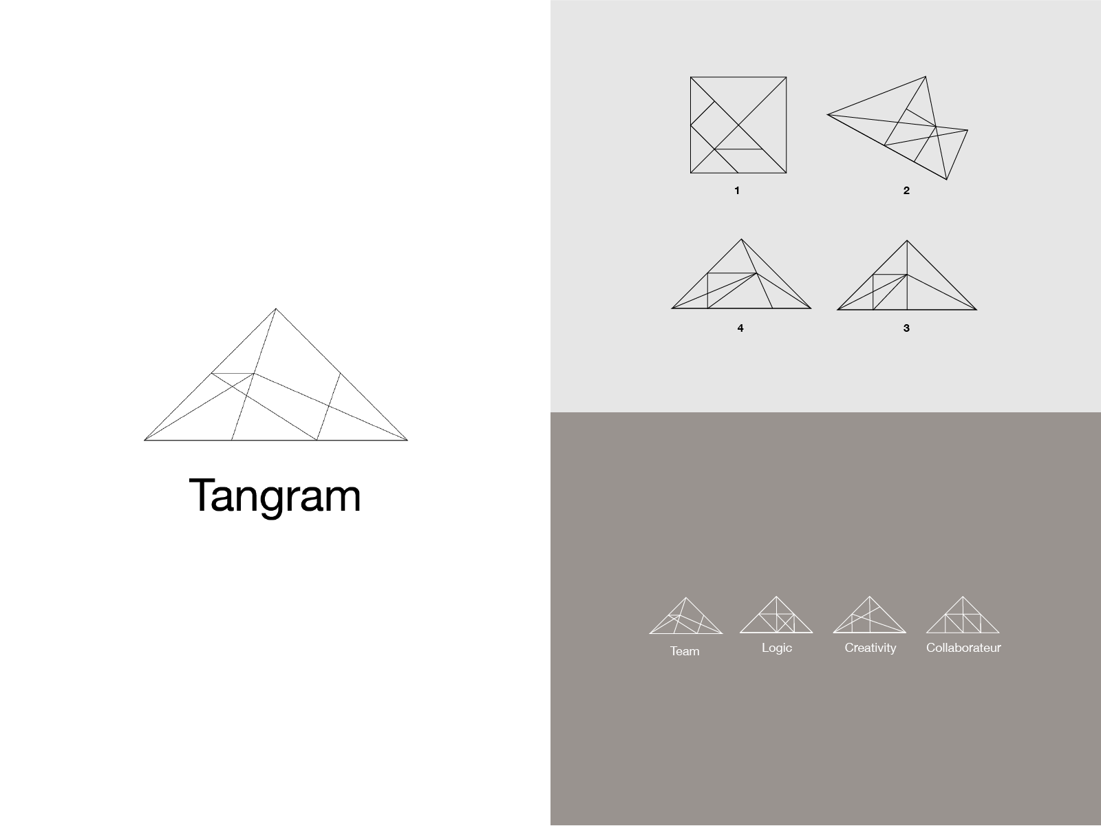 Tangram logo design by TAO XU on Dribbble