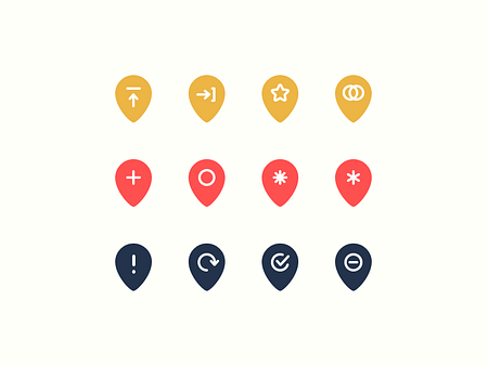 Rejected Map Icons by Gracelle Mesina 👩🏻‍💻 on Dribbble