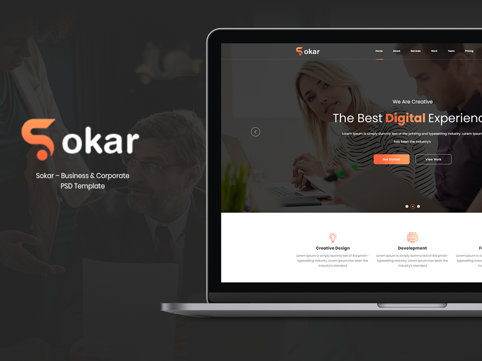Sokar - Business & Corporate PSD Template by Ahmed Sokar on Dribbble