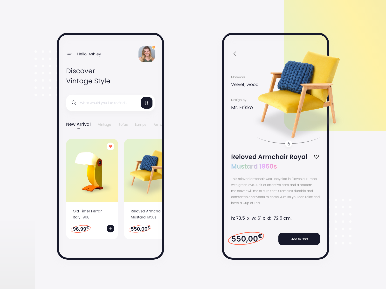Vintage Furniture - Mobile App Concept by Duy Vu on Dribbble