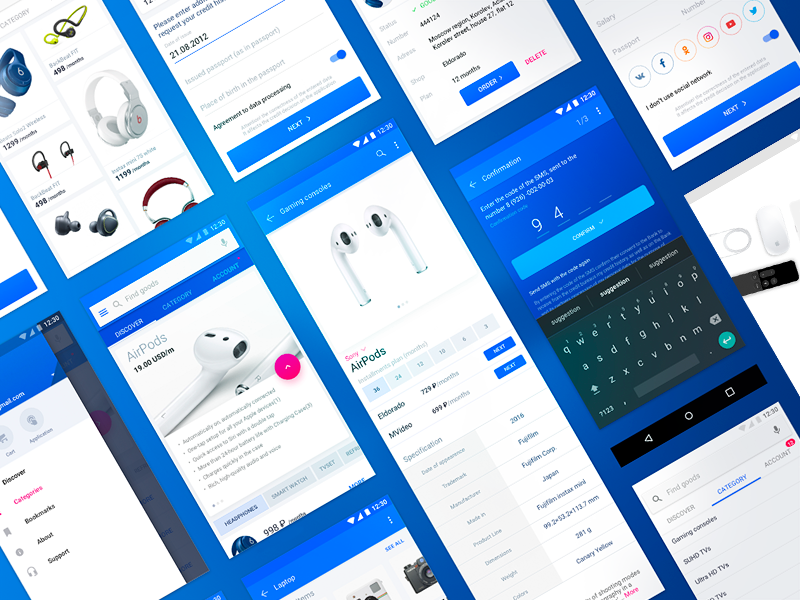 Android screens 🤖 by Aleksey Bondarev on Dribbble