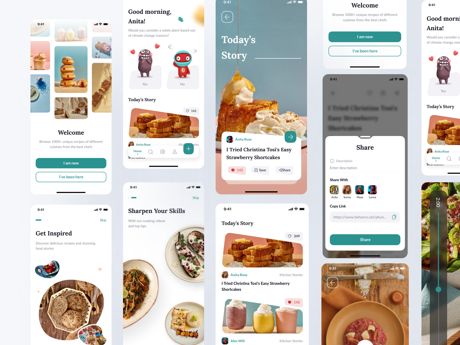 Food & Recipe Cooking App by Jerry Ibe on Dribbble