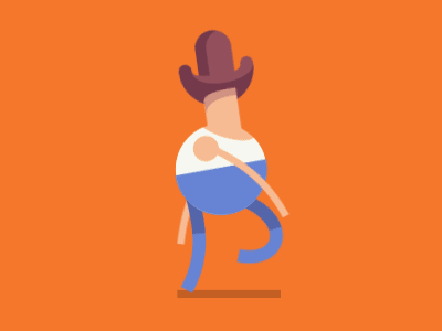 Dribbble / Cowboy Walk Cycle Animated GIF © by Woyilus Illustration on ...