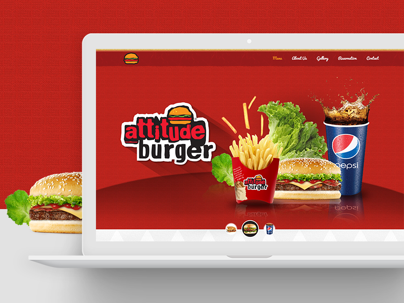 Attitude Burger Website Design by Sharaful Nizar on Dribbble