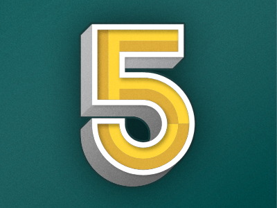 The Number 5 by Matthew Herald on Dribbble