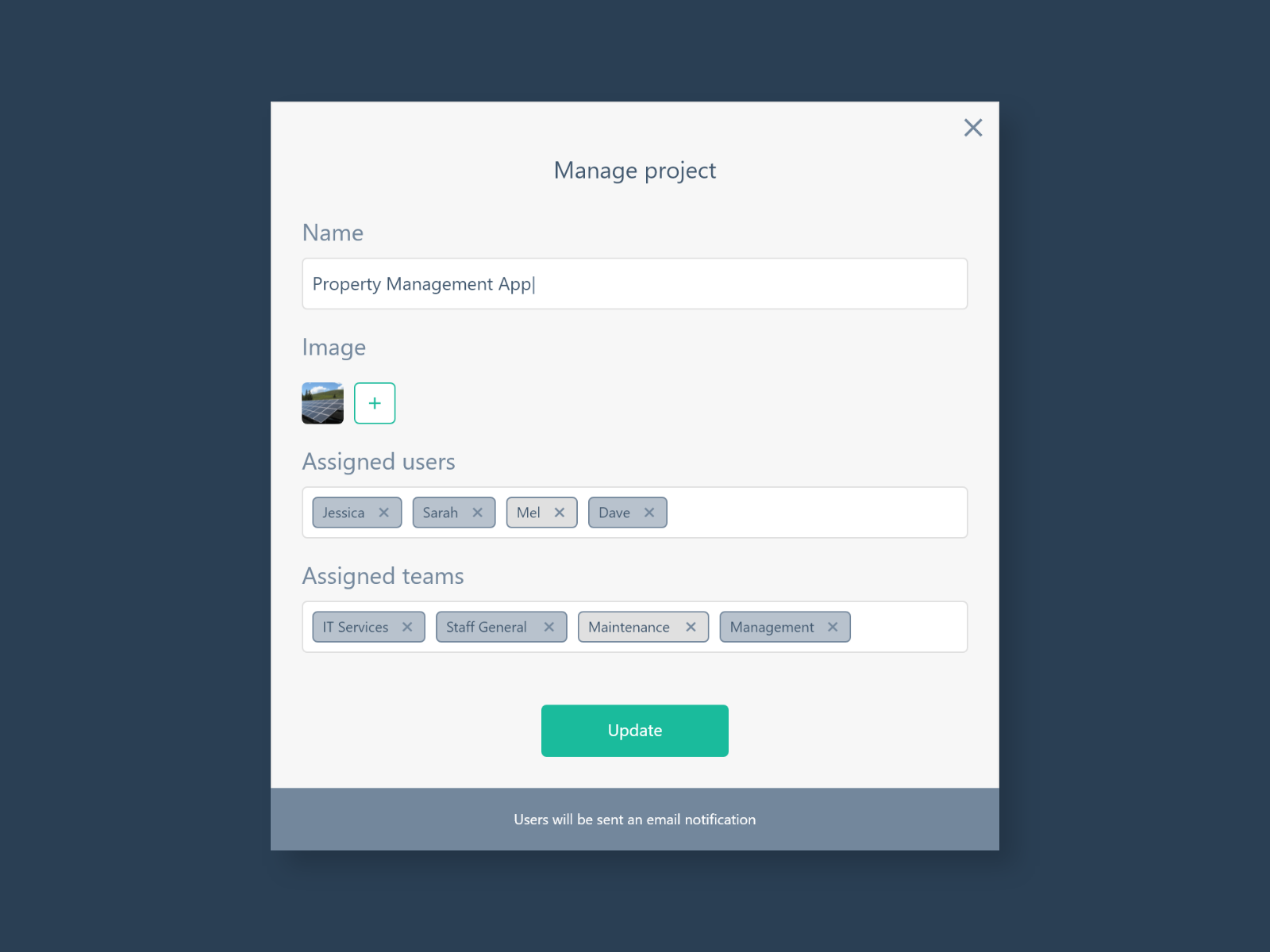 Layer Two Add or Manage Project Pop Up by Lucas Woolf on Dribbble