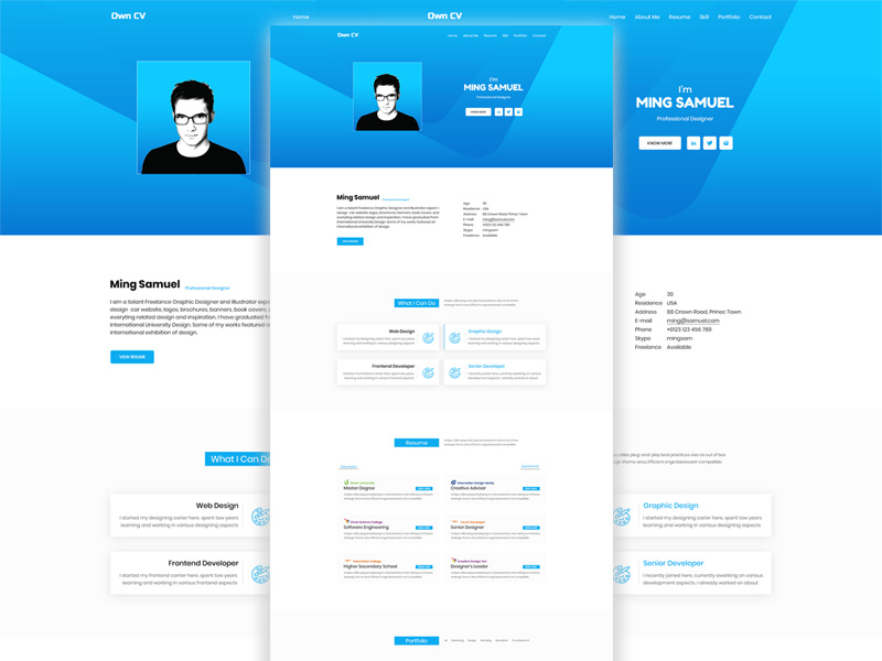 Personal Resume by KujurDesignHut on Dribbble