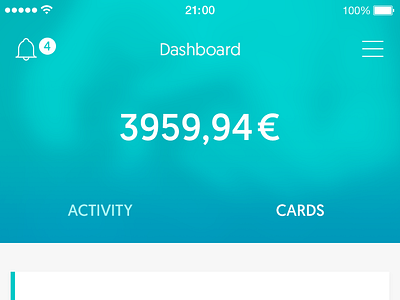 Bank App Profile by Lukasz Okonski on Dribbble