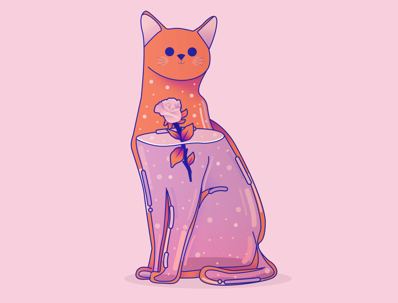 Cat by theladyerrnestember on Dribbble